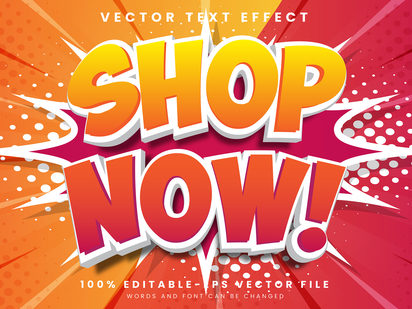 Shop Now 3d editable text style Template by Easin Arafat on Dribbble
