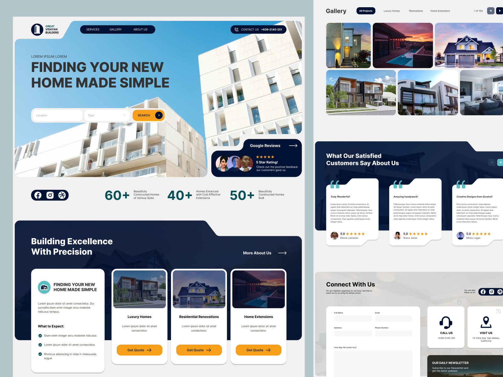 Construction Company Homepage Design by Ralph Parilla on Dribbble