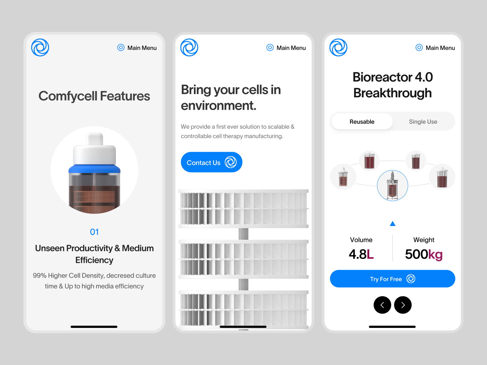 biothrust: The Bionic Bioreactor | Product Lineup Technology UI by Samuel Oktavianus on Dribbble