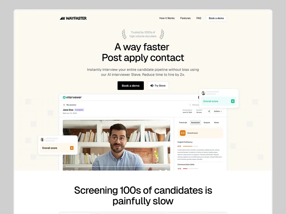 Browse thousands of Interview UI images for design inspiration | Dribbble