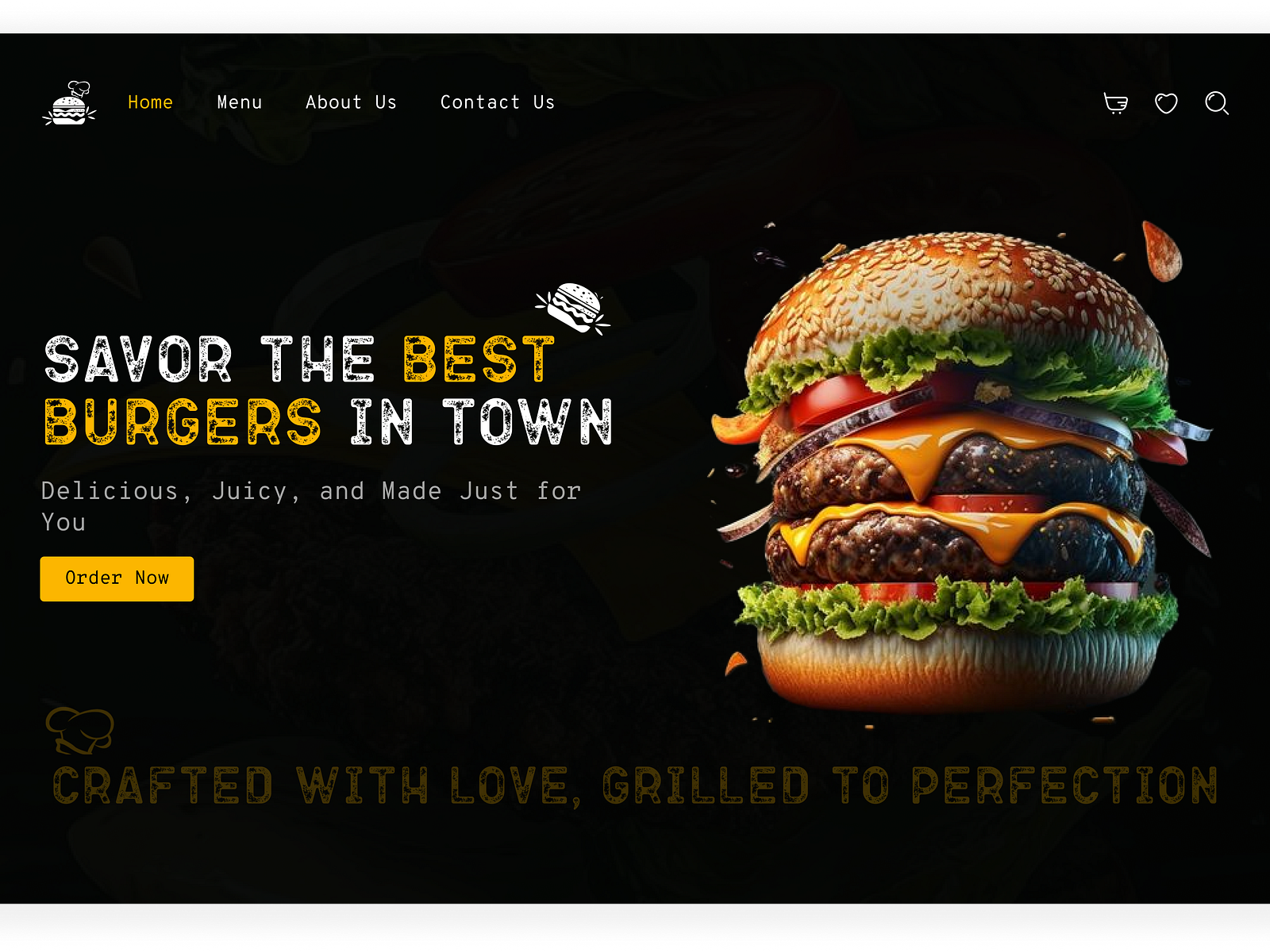 Burger Page by Asoegwu Stephanie on Dribbble