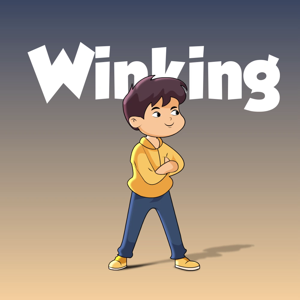 Winking Expression by Dhiren Motion Designs / 2D Animation on Dribbble