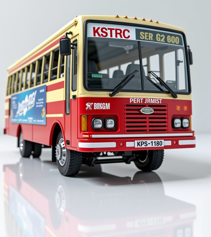 AI-generated KSRTC bus artwork created using a custom LoRA by Surjith ...