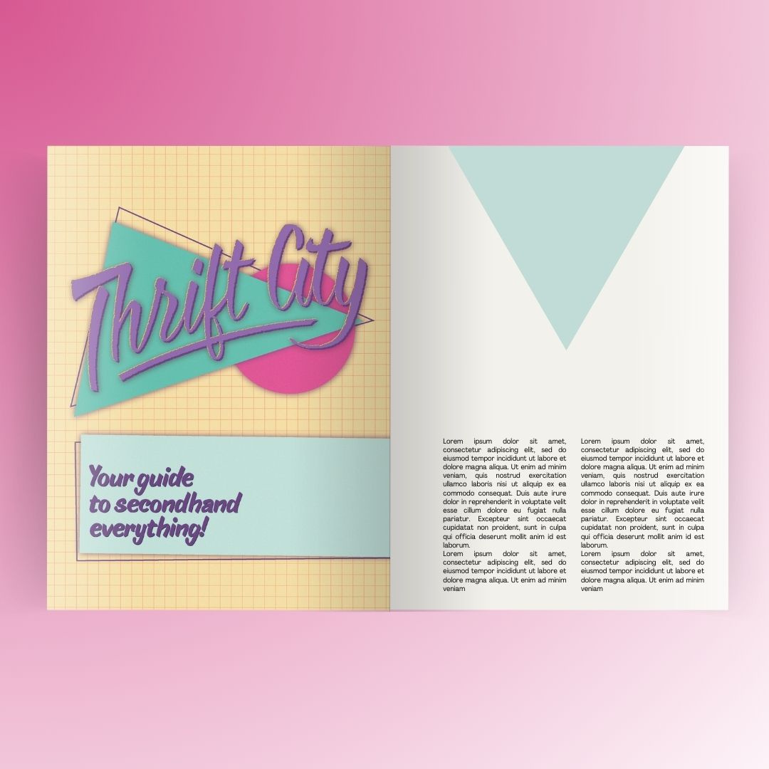 Lettering piece for a magazine headline: Thrift City by Lucie ...