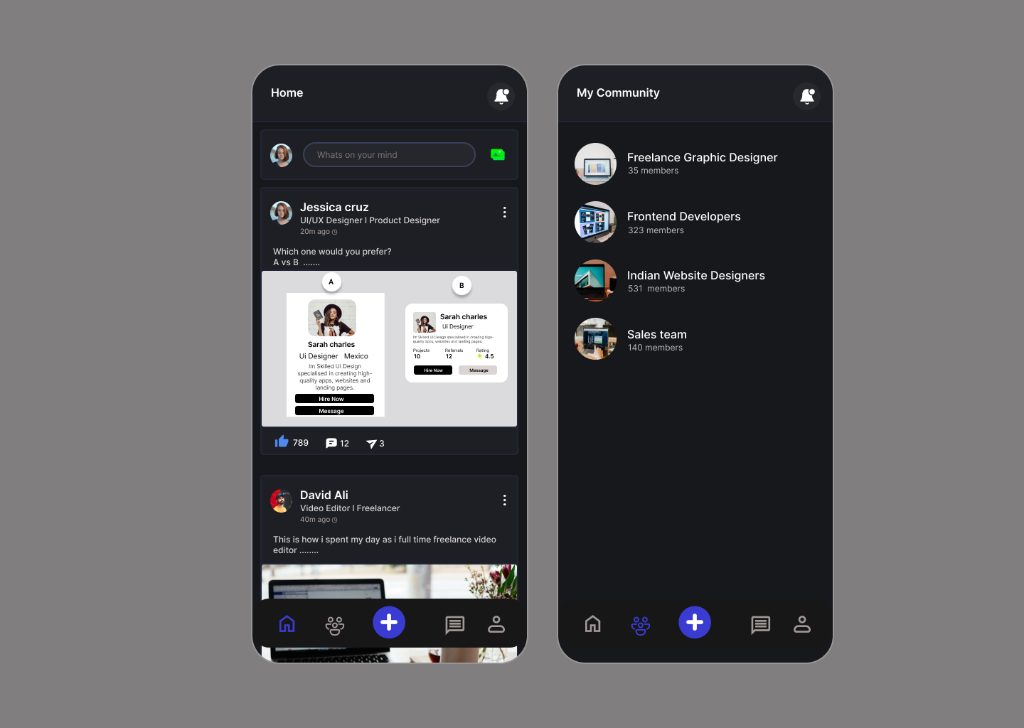 Community App (Group Interaction) UI Design by Malisha on Dribbble