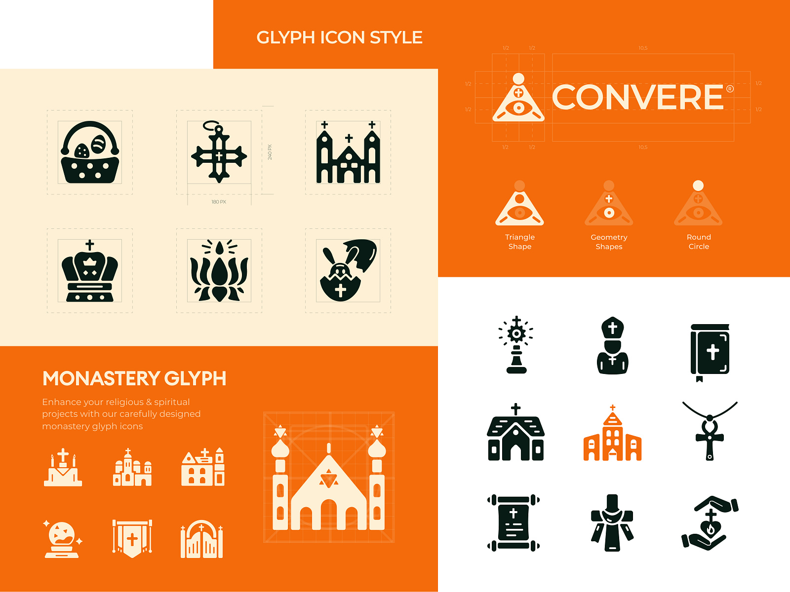 Monastery Glyph Icons by Prosymbols for Brickclay on Dribbble
