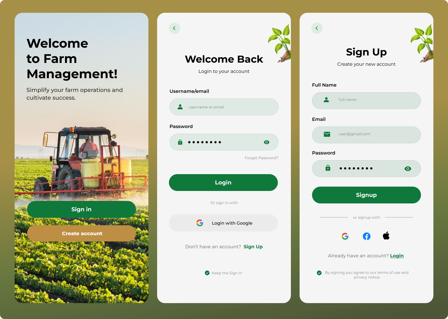 Farm Management App by Zunaira Ashraf on Dribbble