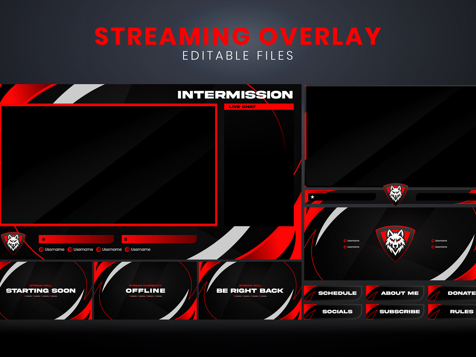 Red Overlay Stream Package by Mhagi on Dribbble