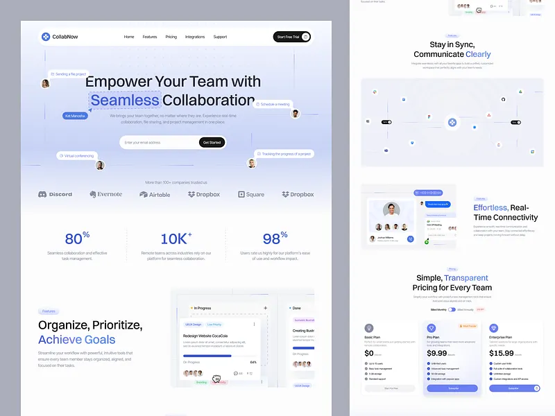 Task Management Website designs, themes, templates and downloadable ...