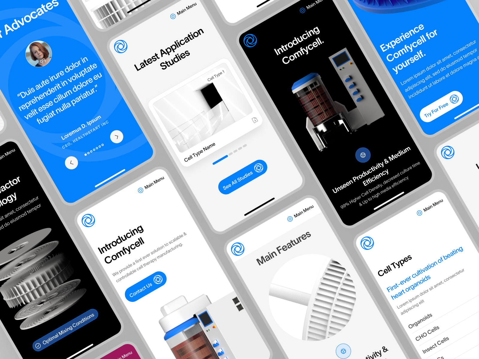 biothrust: The Bionic Bioreactor Company | Mobile Layout UIUX by Samuel ...