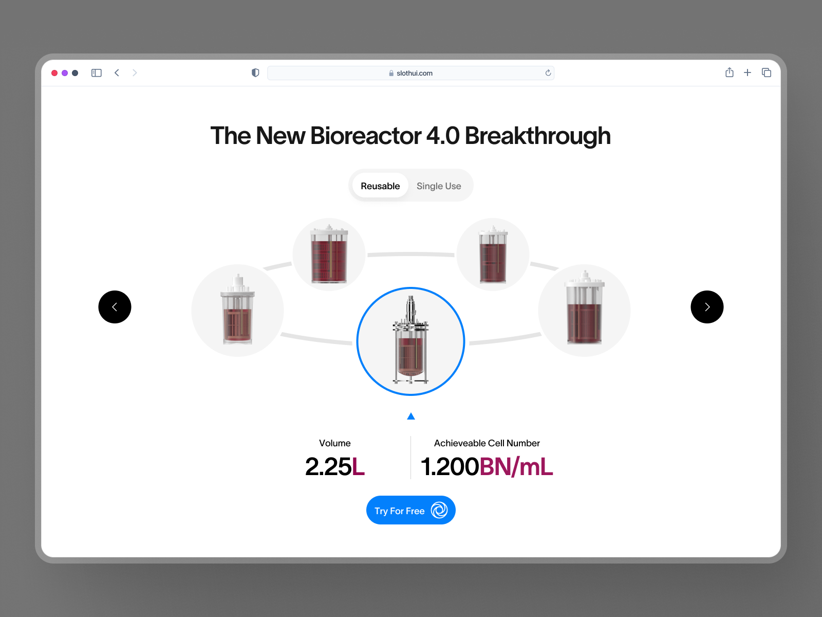 biothrust: The Bionic Bioreactor Company | Mobile Layout UIUX by Samuel ...