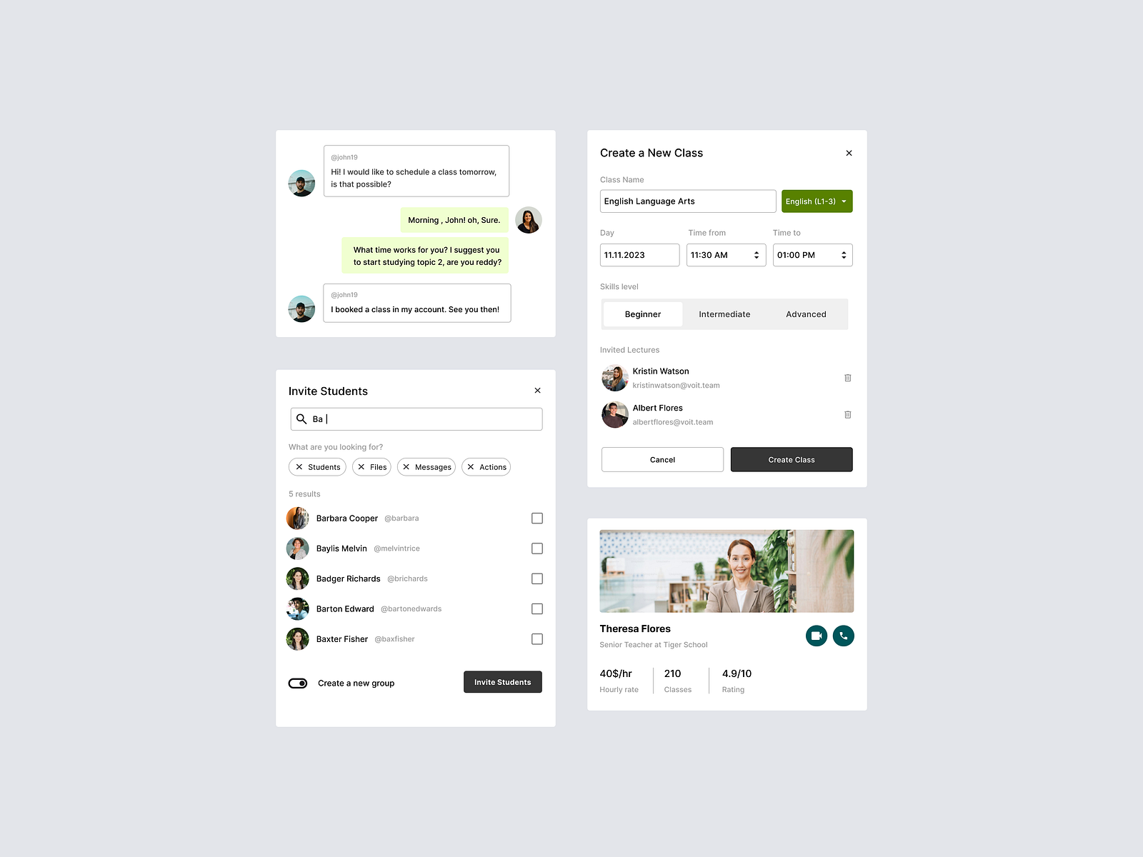 E-Learning App UI Cards by Sumit Rajani on Dribbble