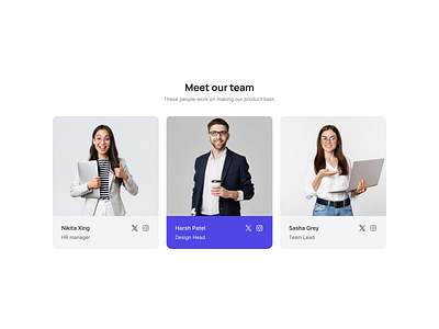Team cards with background by Pagedone on Dribbble