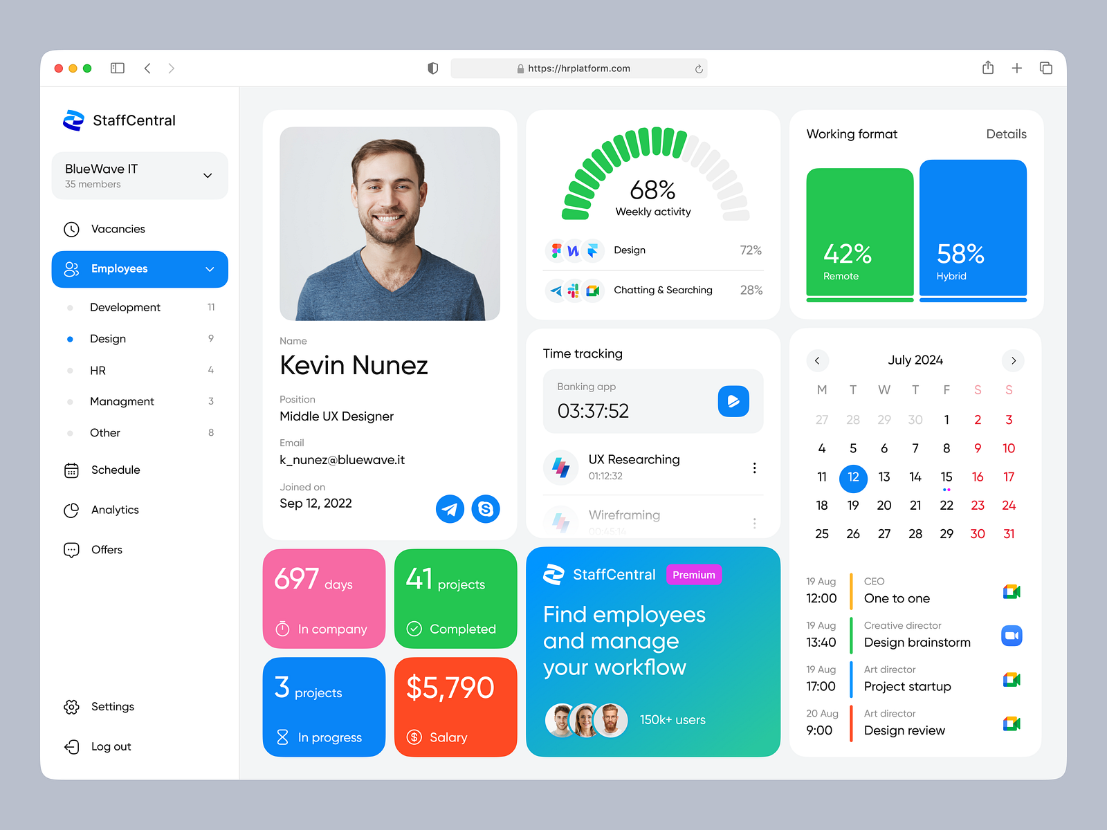 HR Web App by Ronas IT | UI/UX Team on Dribbble
