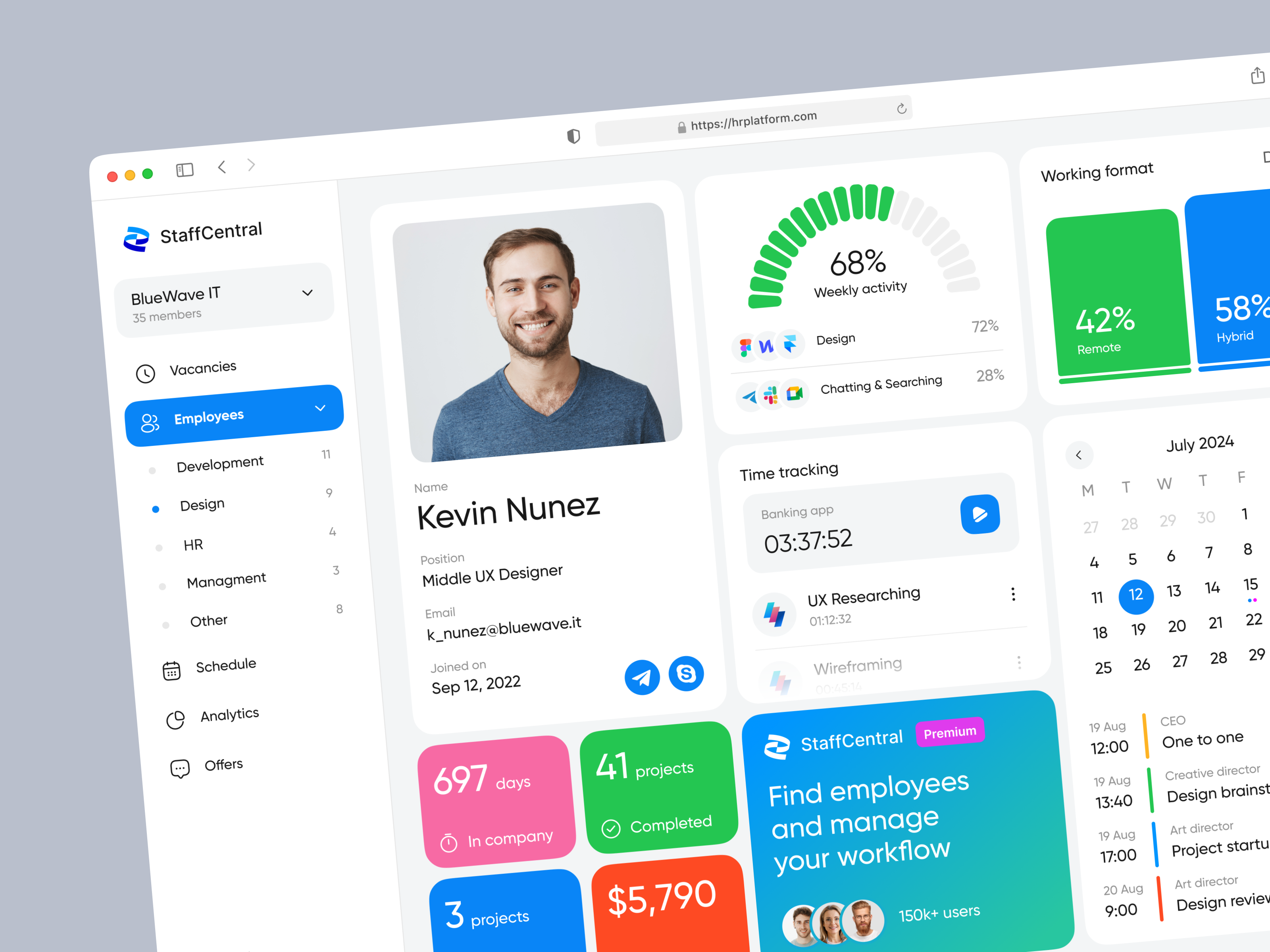HR Web App by Ronas IT | UI/UX Team on Dribbble