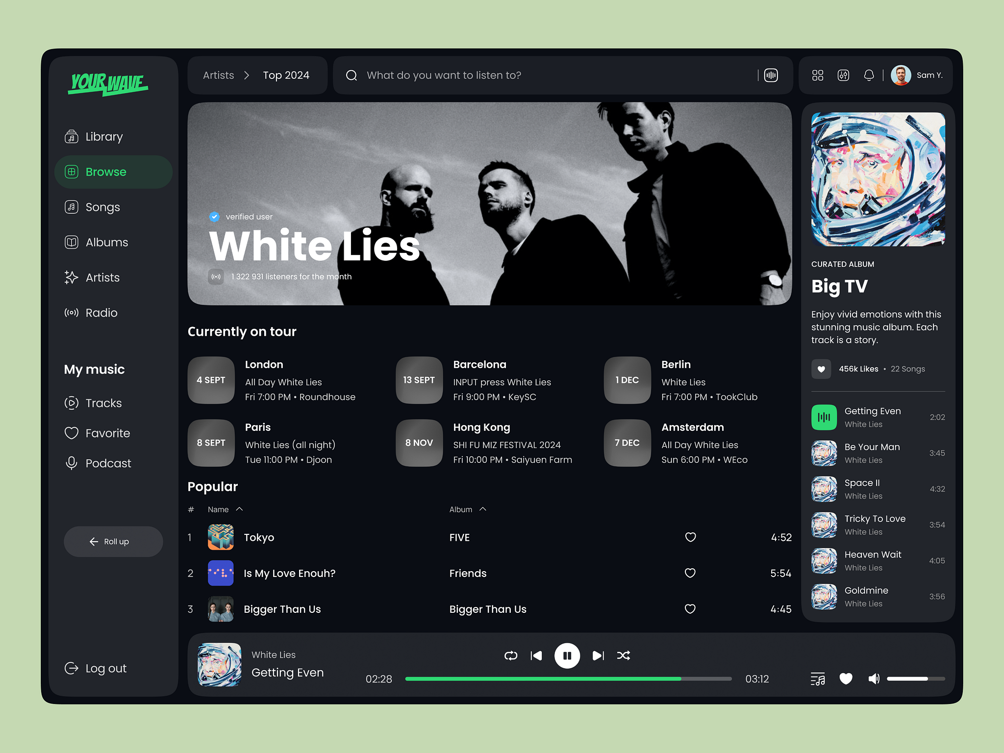 Music Web App by Ronas IT | UI/UX Team on Dribbble