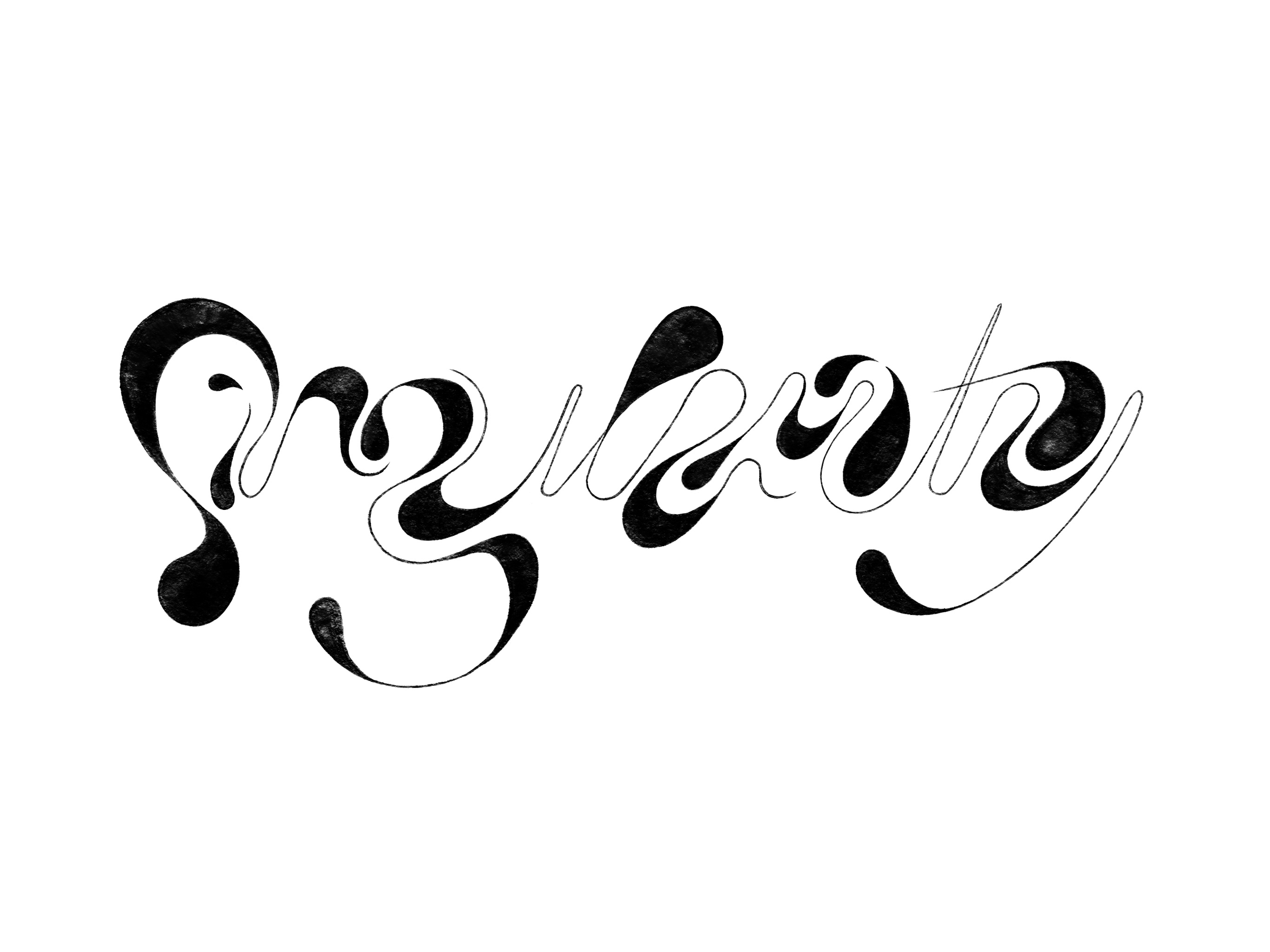 Experimenting with lettering by Ksenia Mik on Dribbble