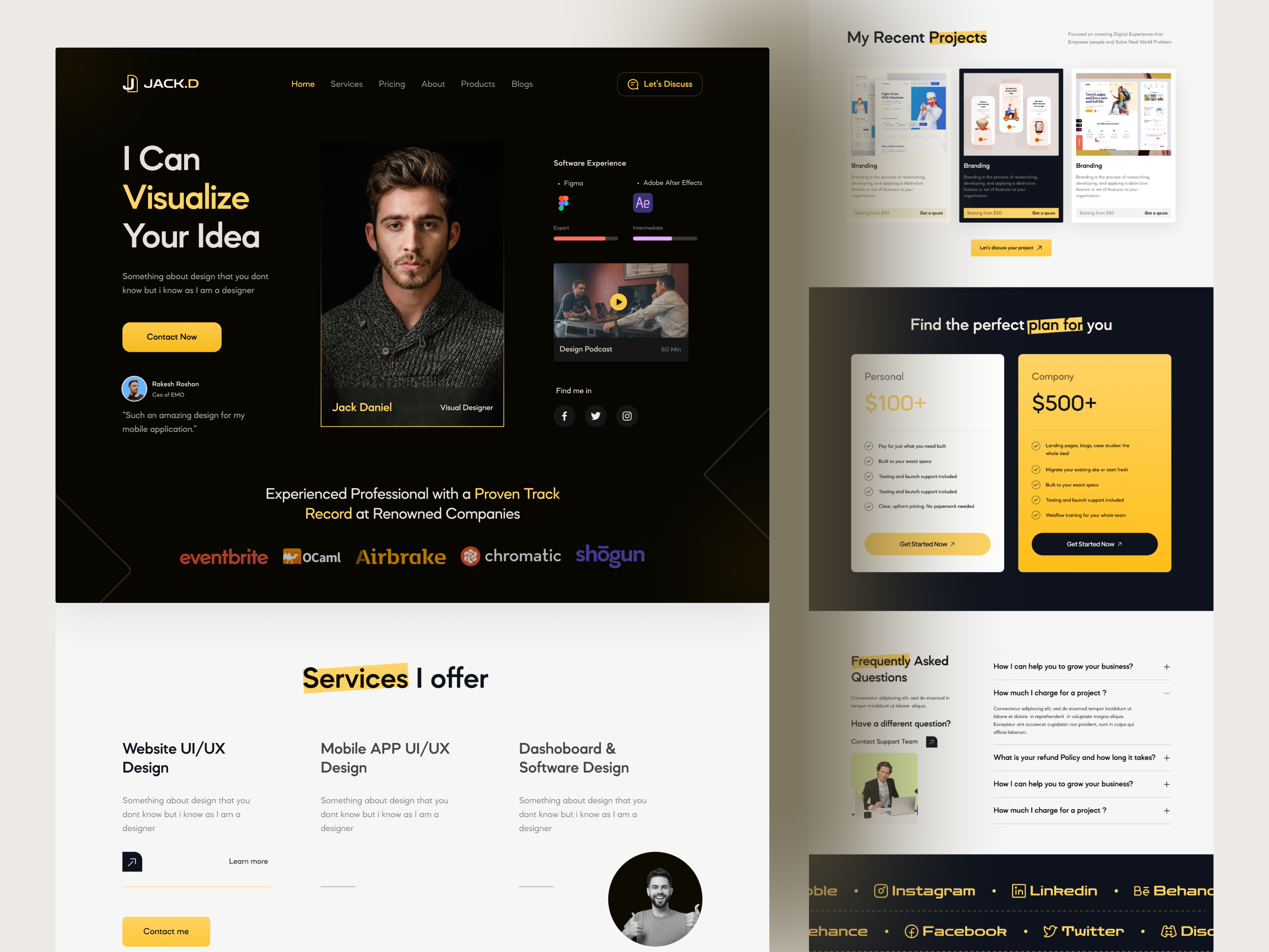 Dribbbleportfoliodesign designs, themes, templates and downloadable ...