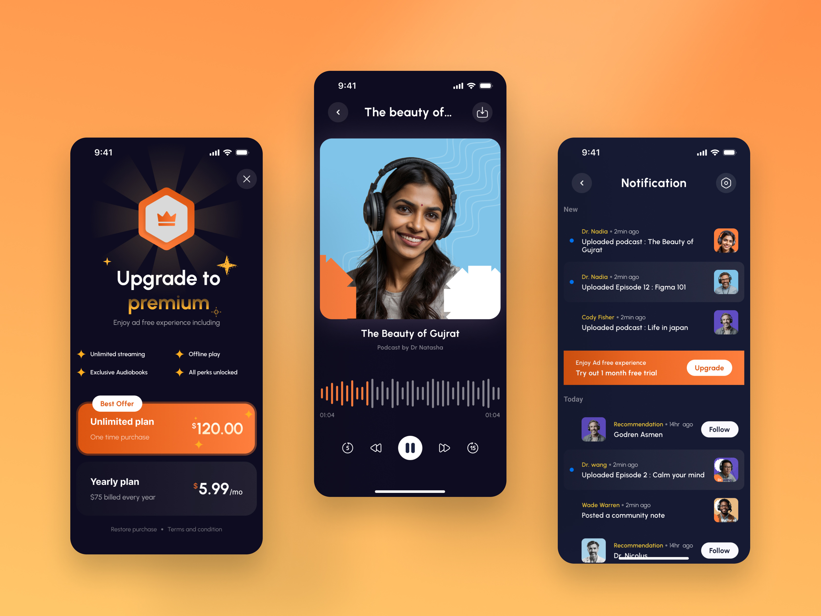 🎧 Explore, Listen, Repeat – Podcast App UI Design 🔥 by FocoTik UI UX for FocoTik UI/UX Agency on ...