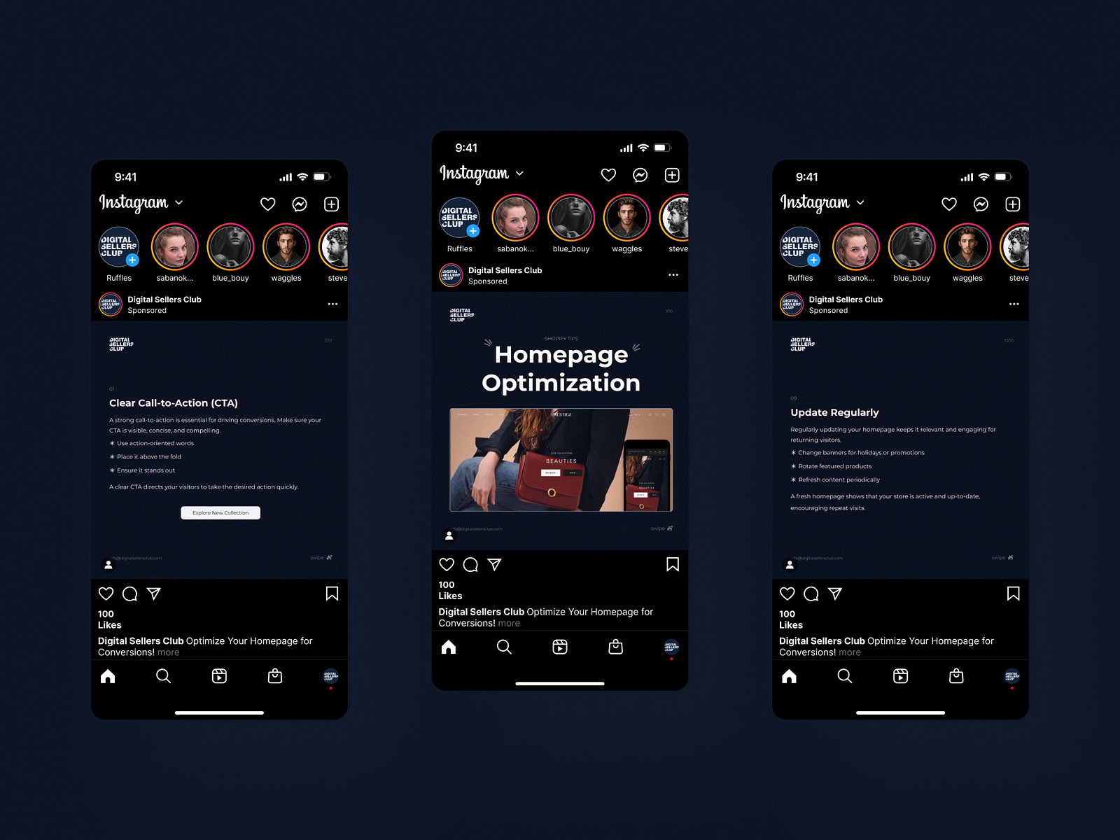 Social Media Post Dark Mode Web Design UI UX by Mostafa Younis on Dribbble