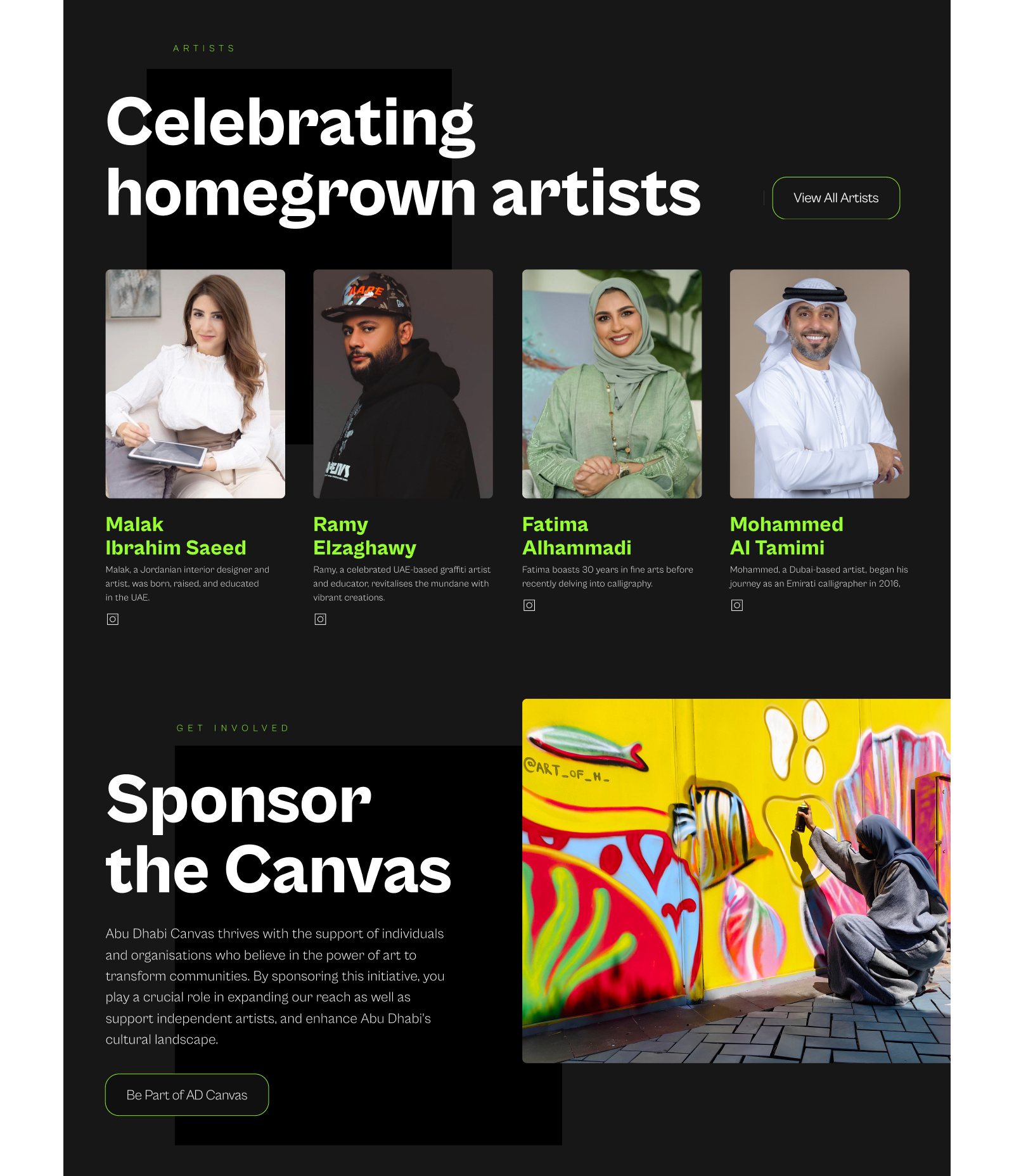 Abu Dhabi Canvas Website 🎨🚌 by Sergio Past on Dribbble
