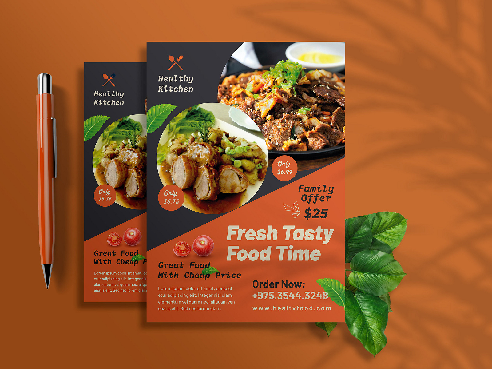 Modern Food Flyer Design by Shadiya Afrose on Dribbble