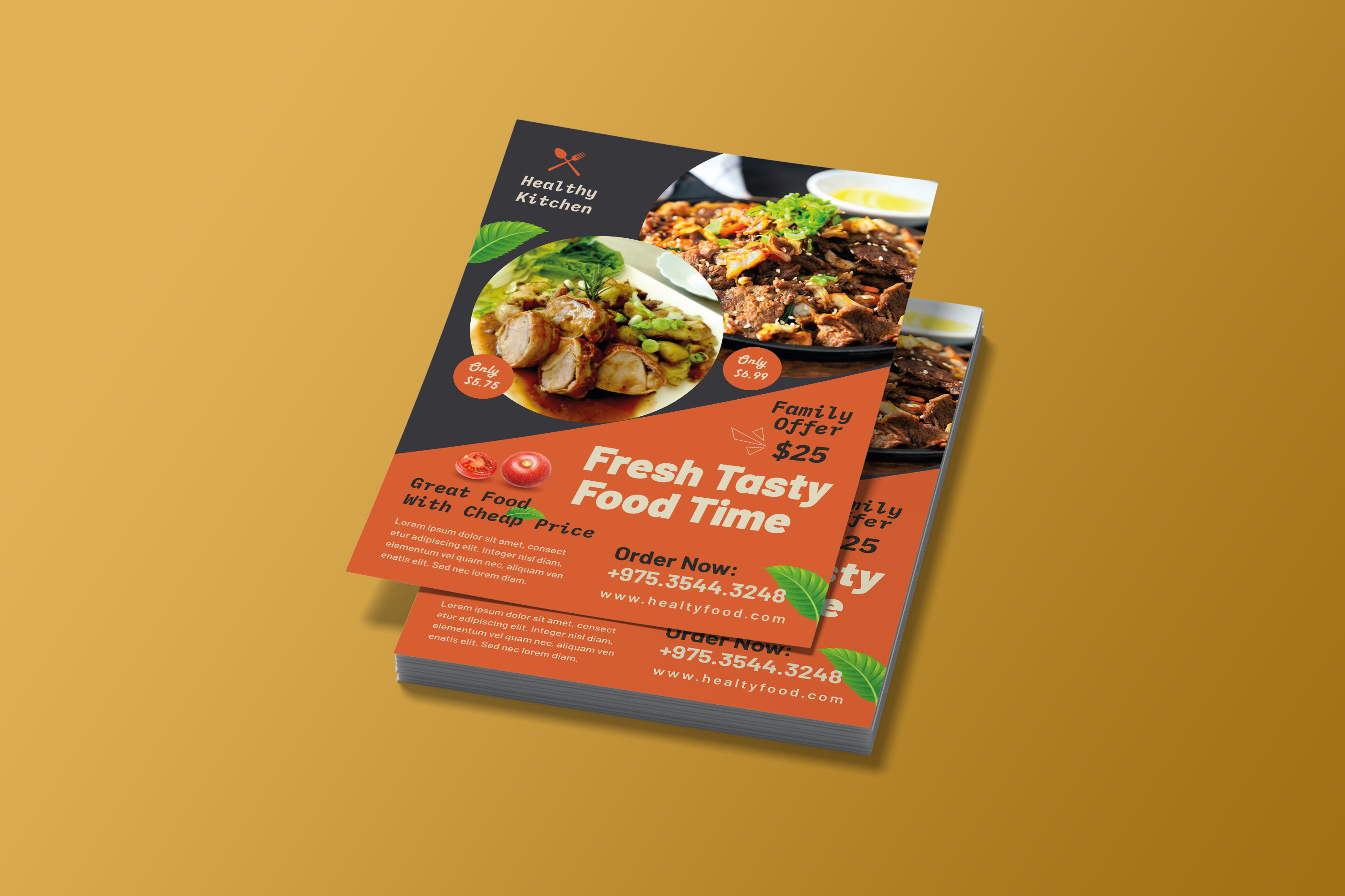 Modern Food Flyer Design by Shadiya Afrose on Dribbble