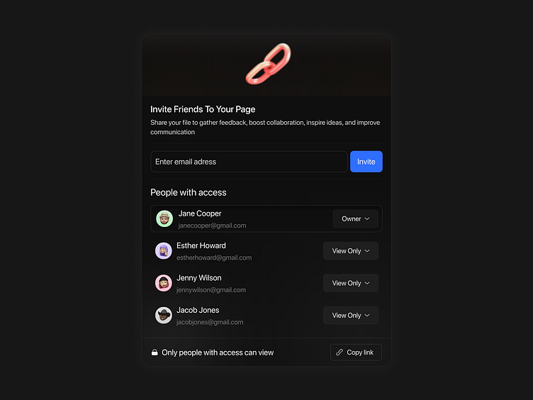 Invite people into your workspace by Bora Kurt on Dribbble