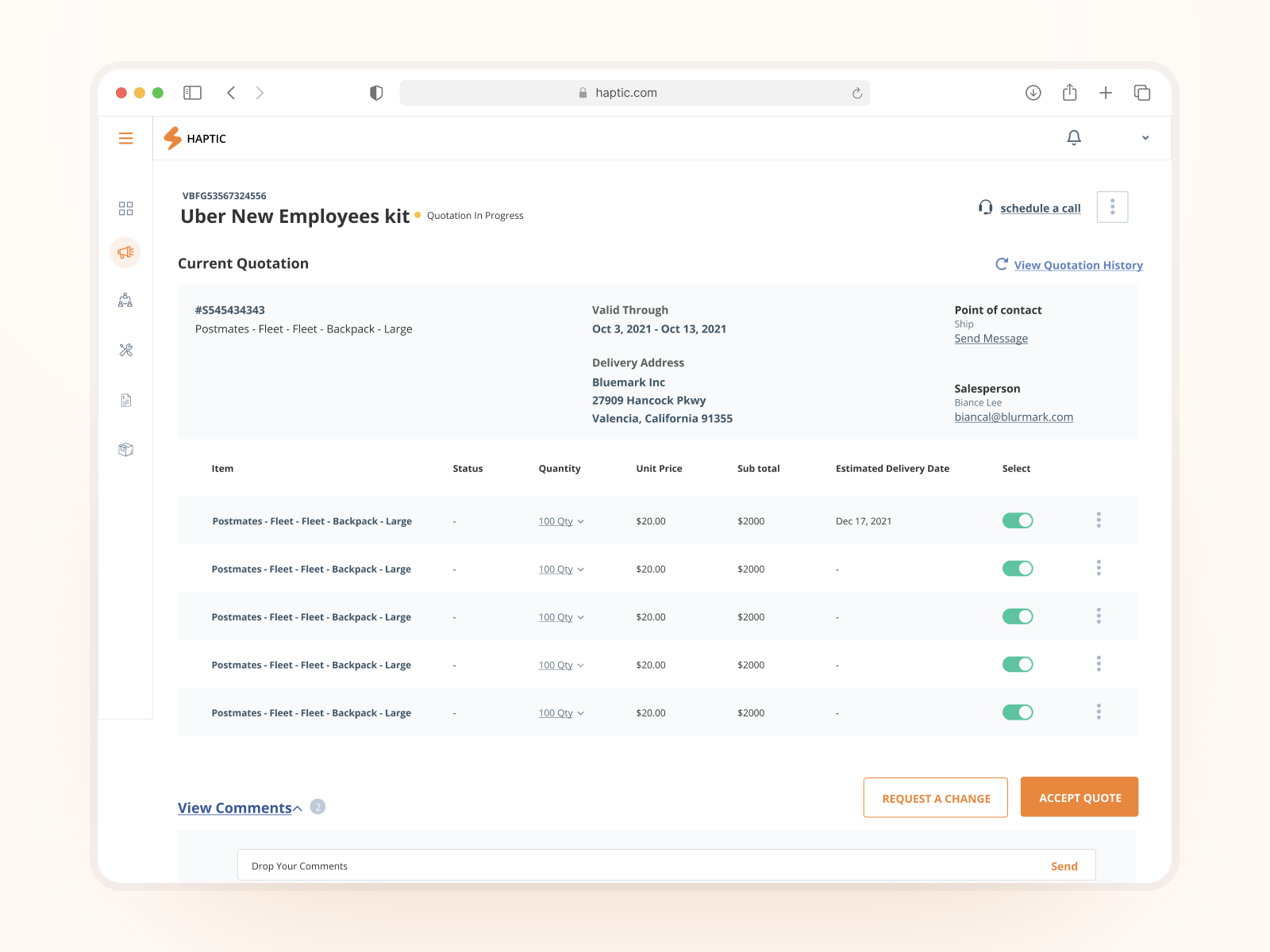 Quotation by Denovers: UX/UI Design Agency on Dribbble