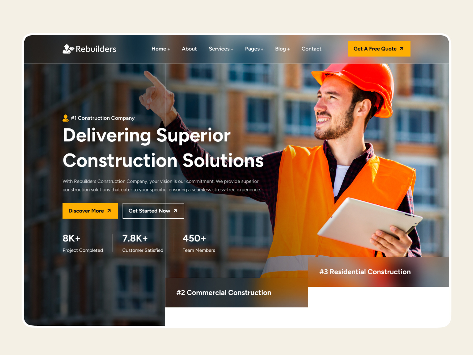 Building & Construction Landing Page by FleexStudio | Web Design Agency ...