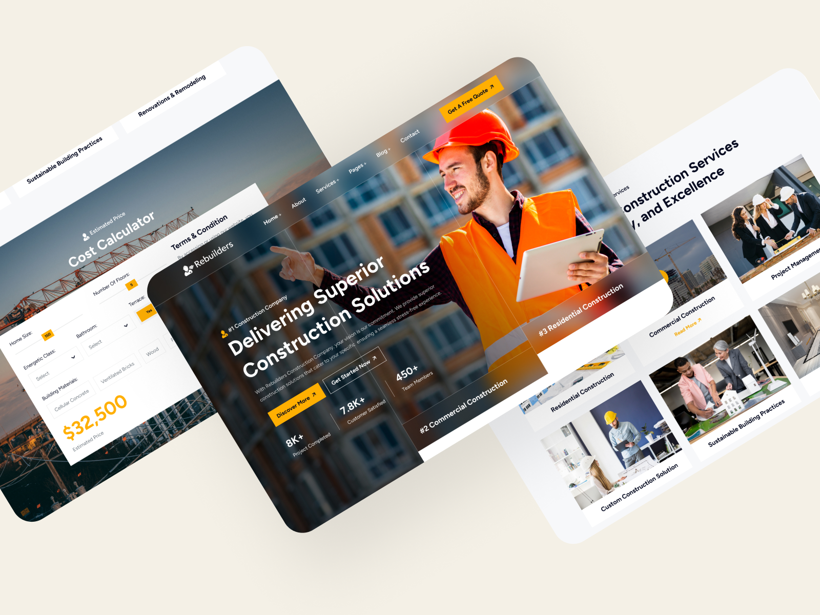 Building & Construction Landing Page by FleexStudio | Web Design Agency ...