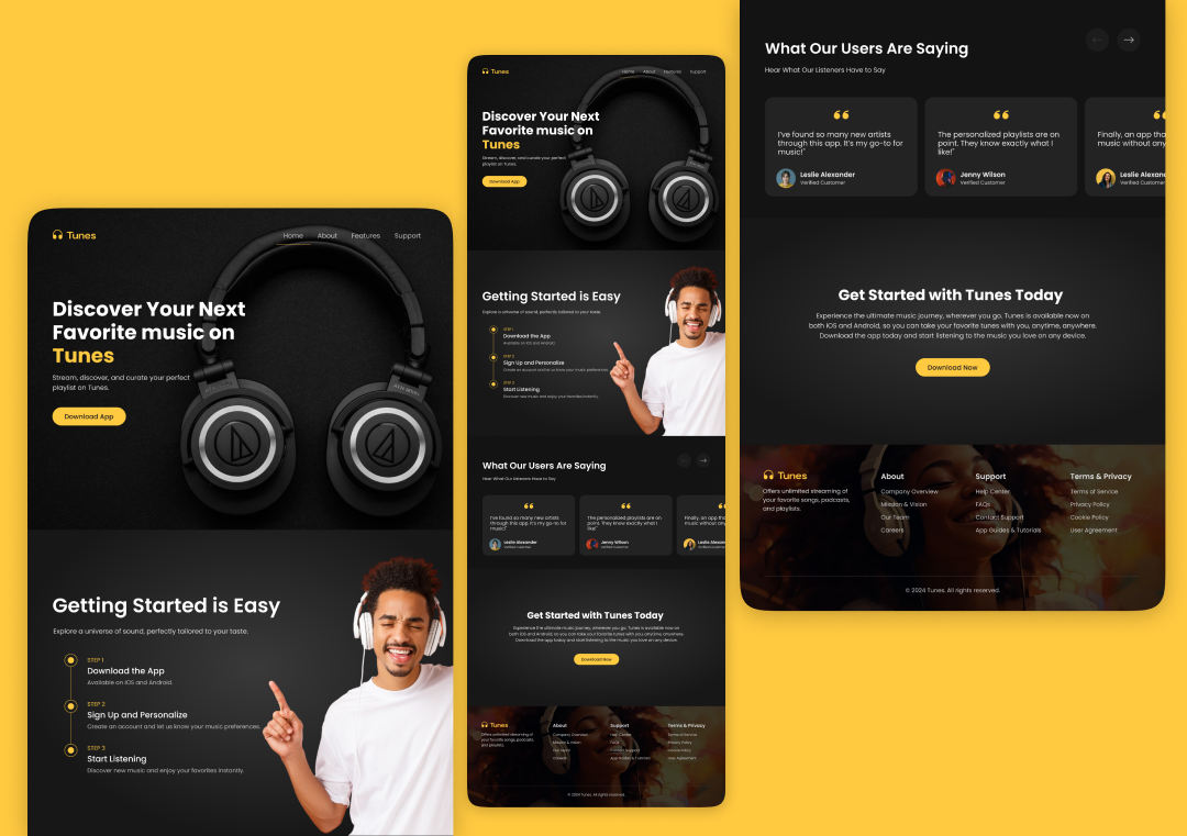 Music App Website by Puja Bhattacharjee on Dribbble