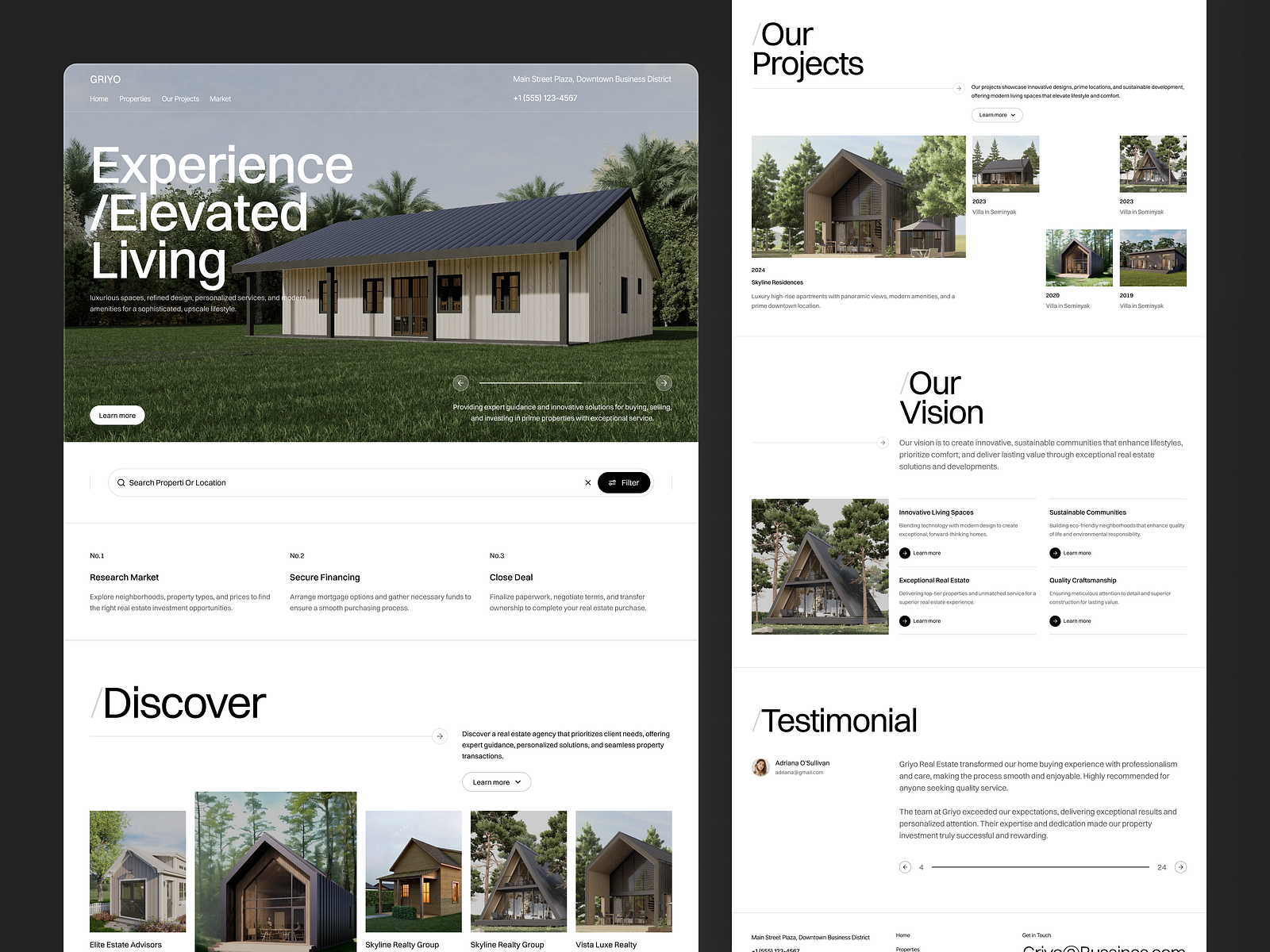 Griyo - Real Estate Landing Page by Anam Khoirul for Korsa on Dribbble