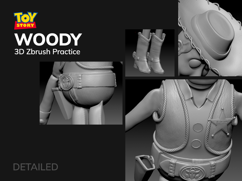 WOODY - toy story | 3D sculpt practice by Trâm Bùi on Dribbble