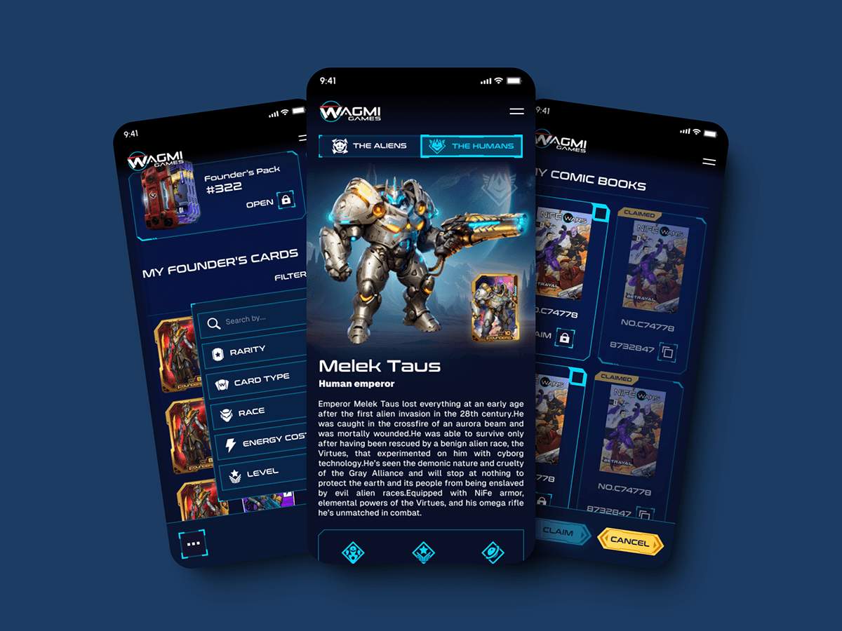 Gaming Mobile Design UI Crypto by WenLaunch Studios on Dribbble