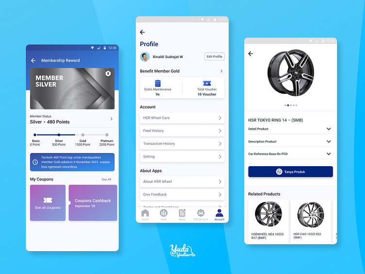 MR HSR - Membership Screen - Profile Screen - Product Detail by Yuda ...