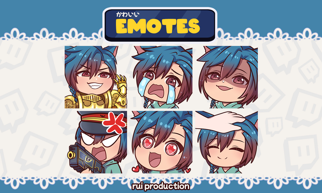 vtuber emotes custom for twitch, kick, youtube, discord, Etc. by ...