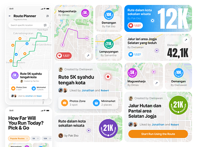 Running App - Route Planner by Dwinawan for Paperpillar on Dribbble