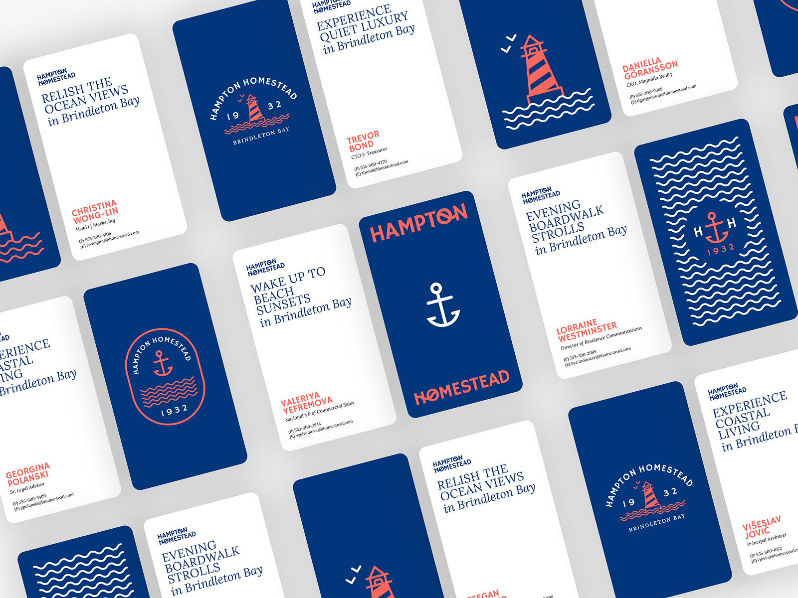 Coastal Business Cards by Mandy K Yu on Dribbble