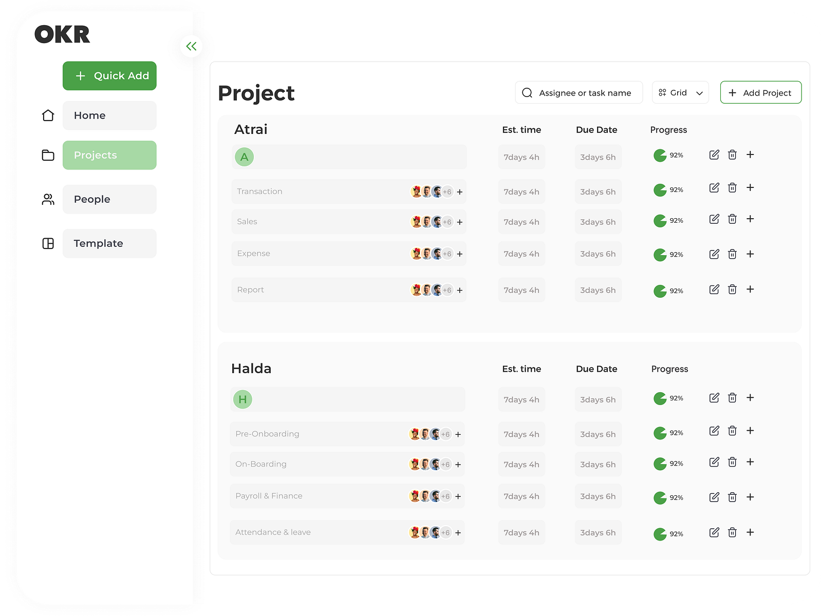 "OKR" Project Details Page by Khadija Tut Tahera on Dribbble
