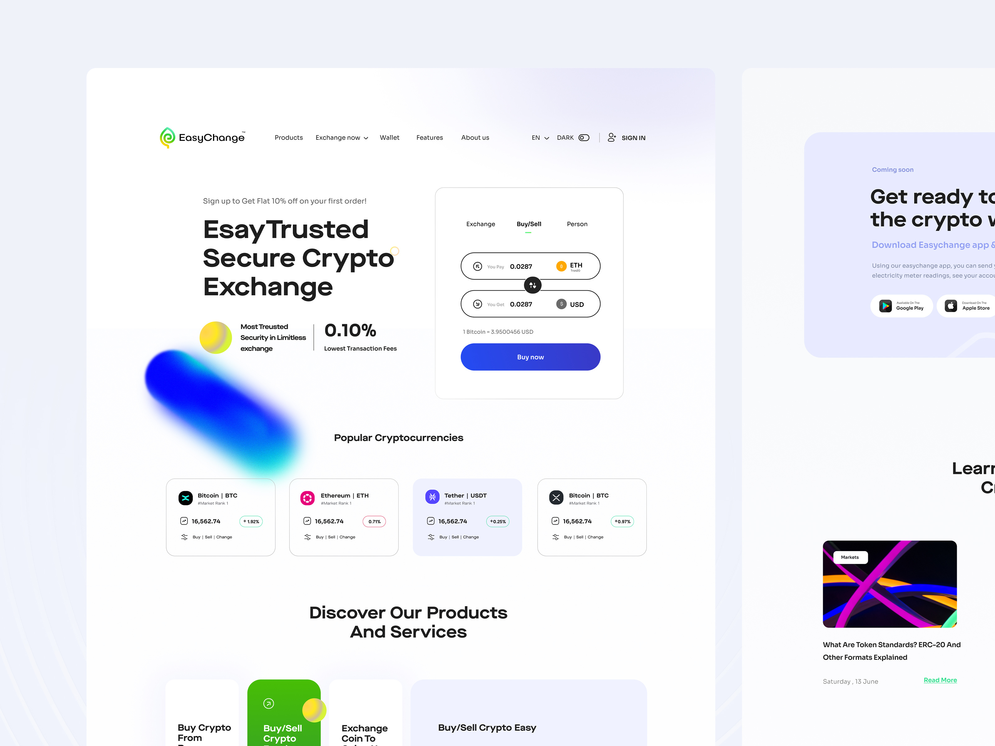 Cryptocurrency | Website Design by Saeed Yousefi on Dribbble