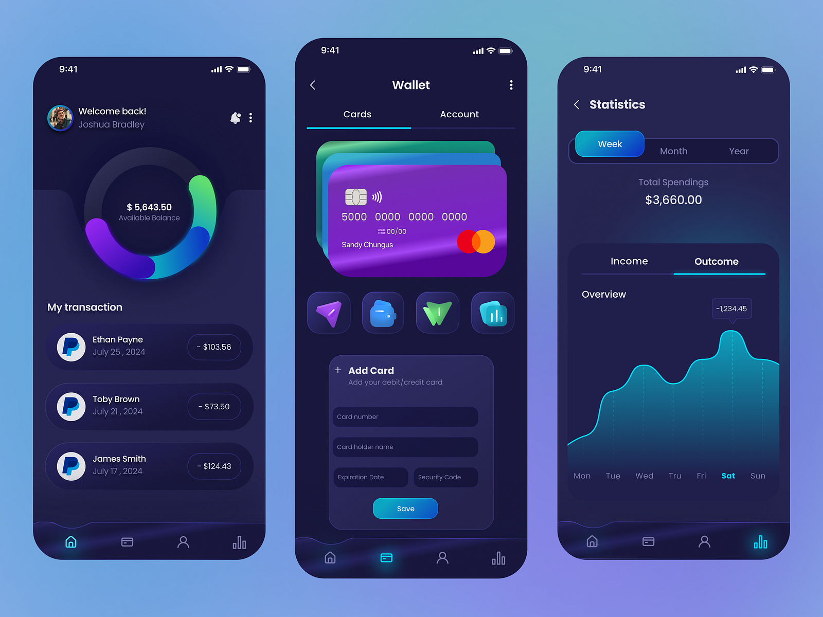 Digital Wallet Mobile App Design by Bilal Ahmed on Dribbble