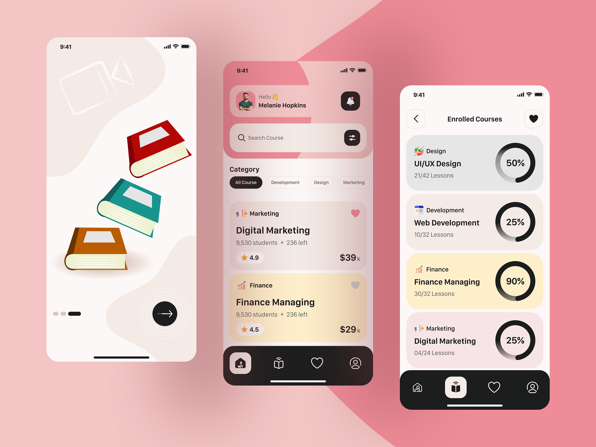E-learning Mobile App Design by SpineEdge for SpineEdge Studio on Dribbble