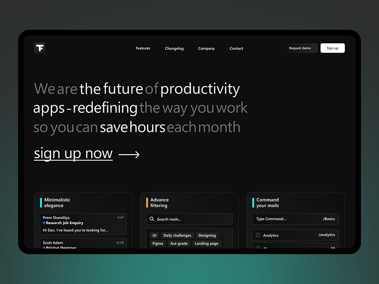 Tech website landing page by Prem shandilya on Dribbble