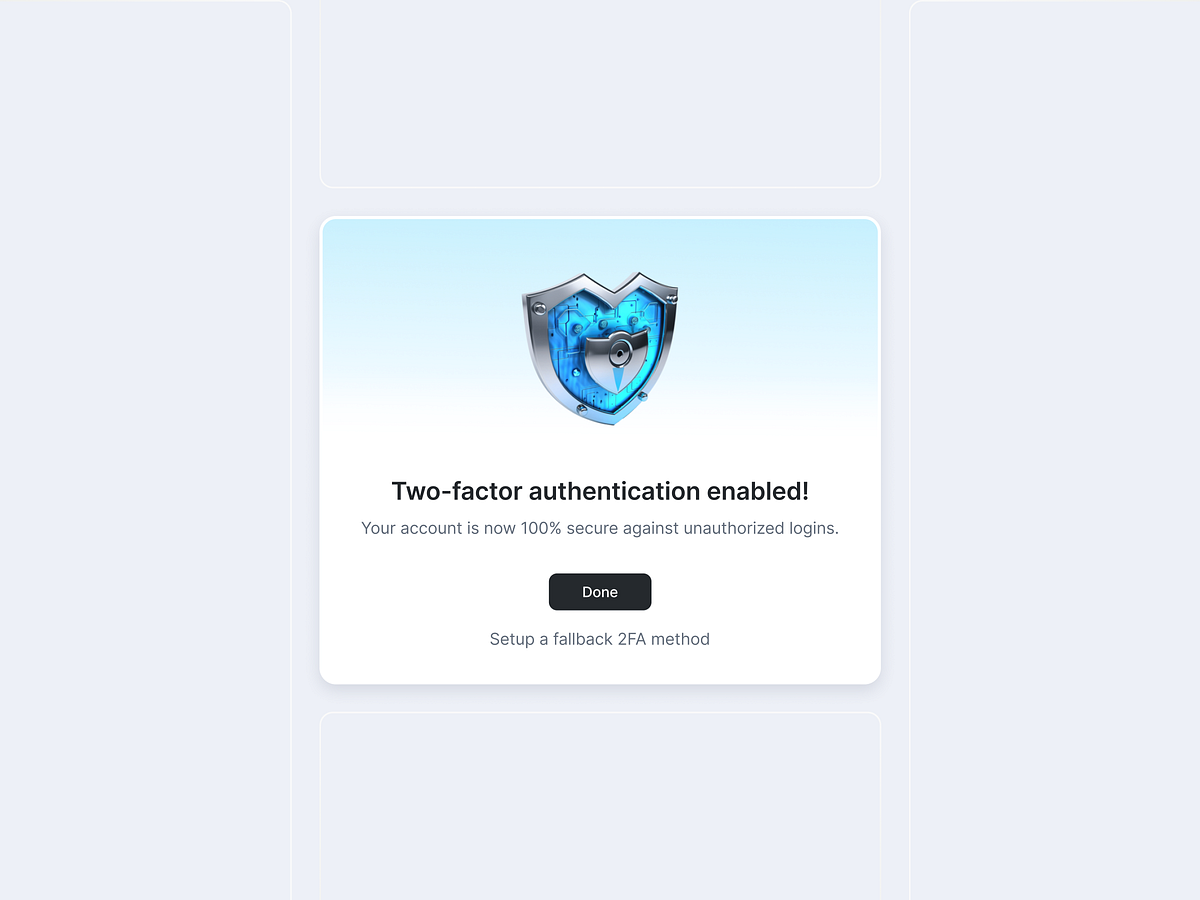 Multi-factor authentication by Dmitry Sergushkin on Dribbble