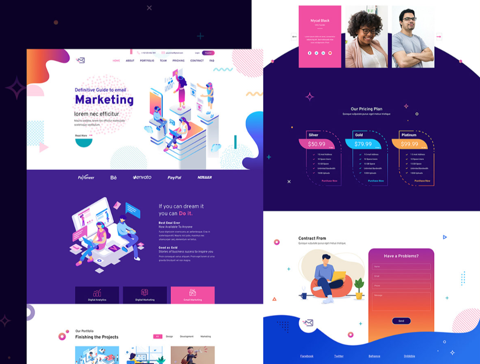 Digital Marketing Landing Page Design 🔥 by UI Fusion on Dribbble