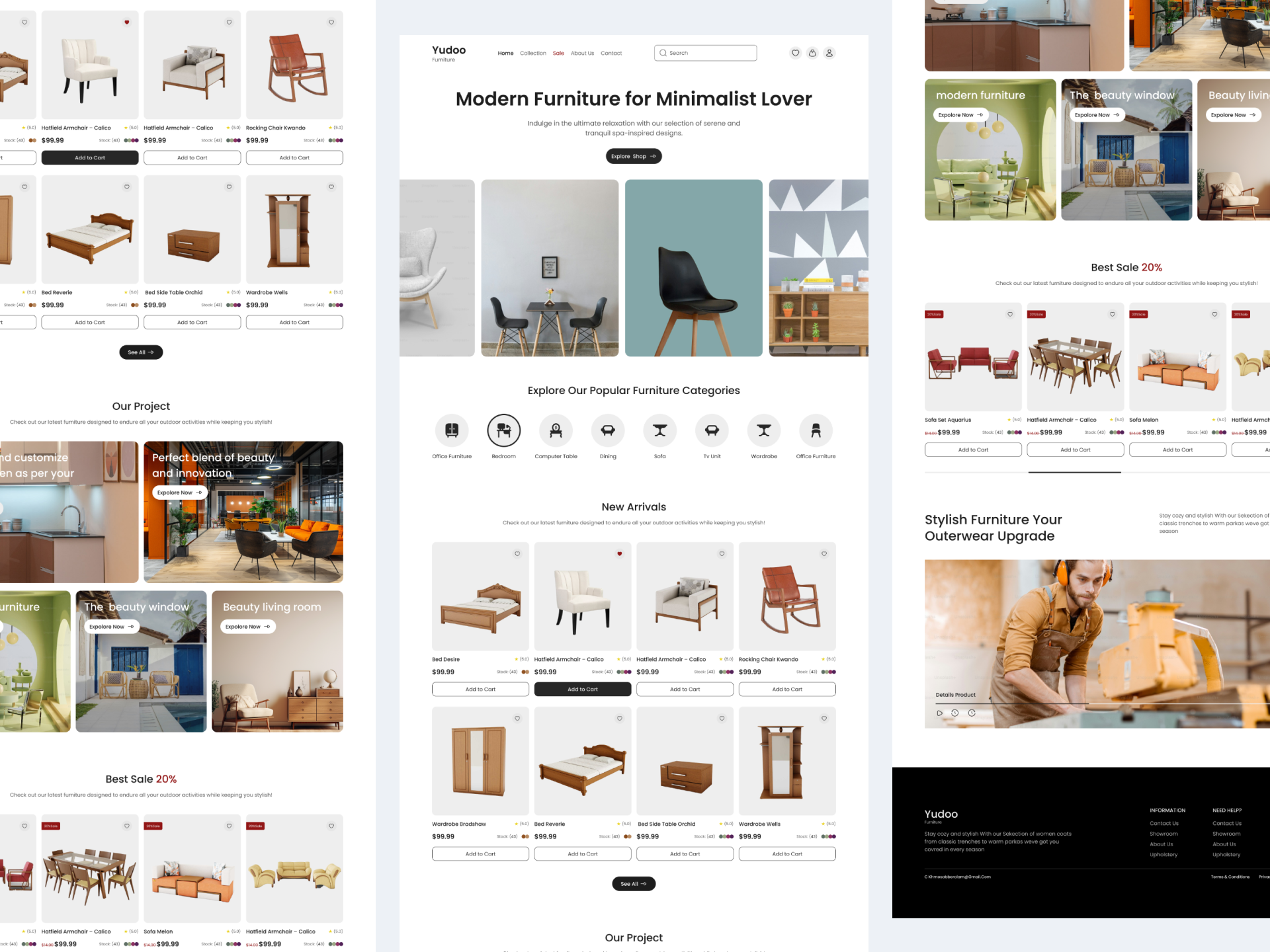 Yudoo - Furniture E-commerce Website by Kh Mosabber Alam on Dribbble