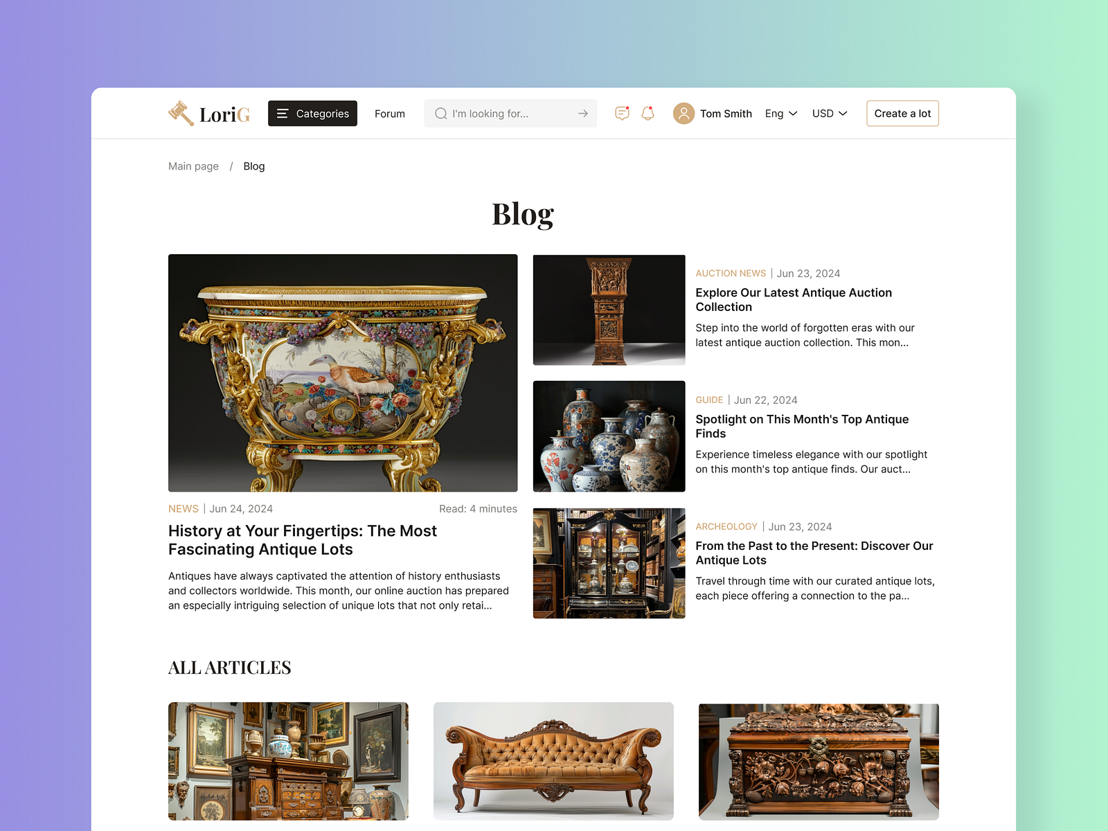 Auction website by Creava on Dribbble Auction website by Creava on Dribbble
