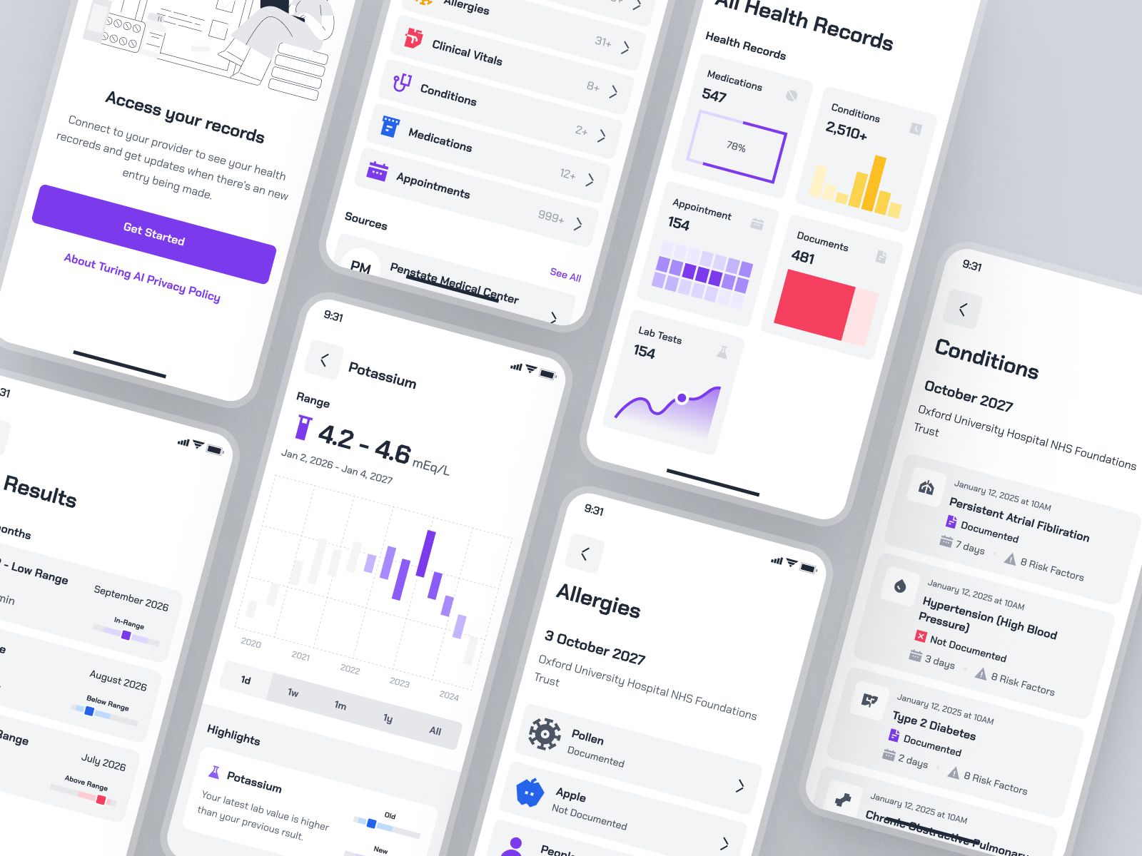 turing: AI Smart Healthcare App | Electronic Health Record UIUX by ...