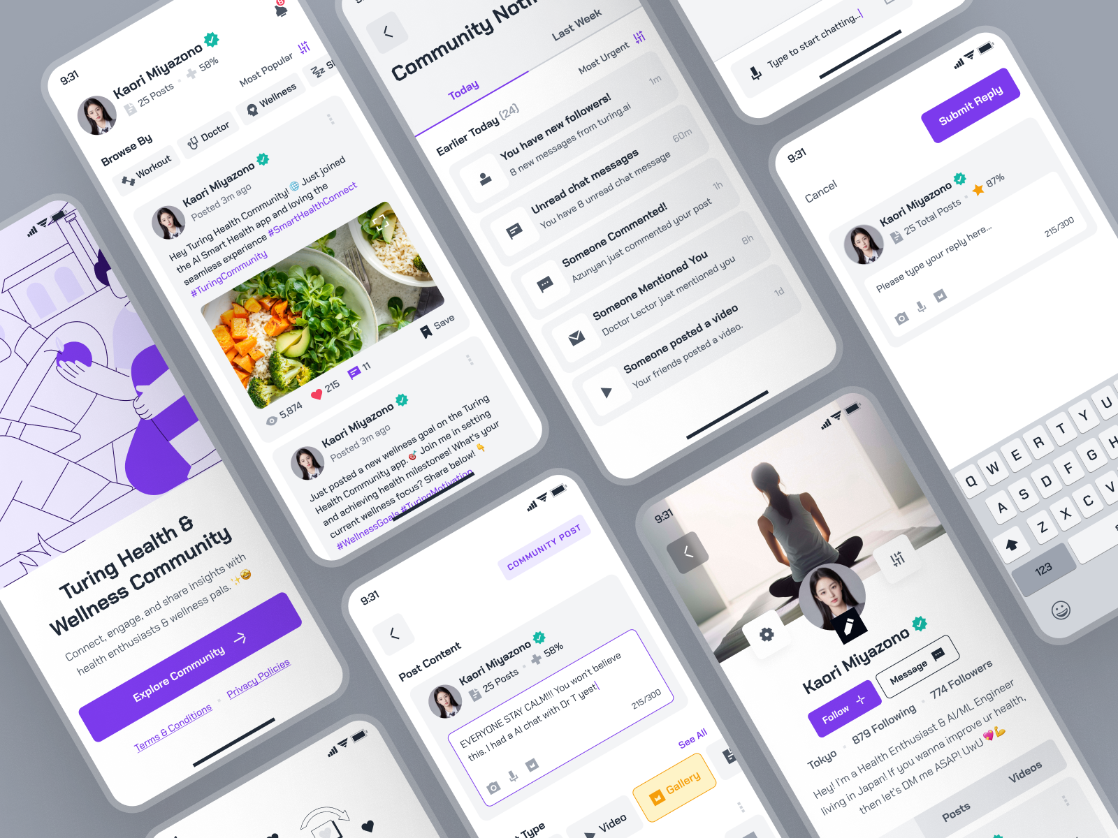 turing: AI Smart Healthcare App | Electronic Health Record UI by ...